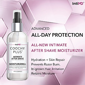 IntiMD Coochy Plus Intimate After Shave Protection Mist + Pre-Shave Elixir Moisturizer Oil Kit - HydroLock & Moisturizing Plus Continuous Hydration Reliefs Razor Burn Bump Ingrown Hair