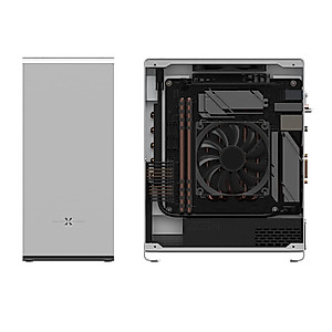 ZZEW A1P Mini-ITX Case, Micro ITX PC Case, Mini Computer Case in Silver Color, Full Aluminum Small Gaming Case with 3.0 Dual Reverse PCI Riser Cable