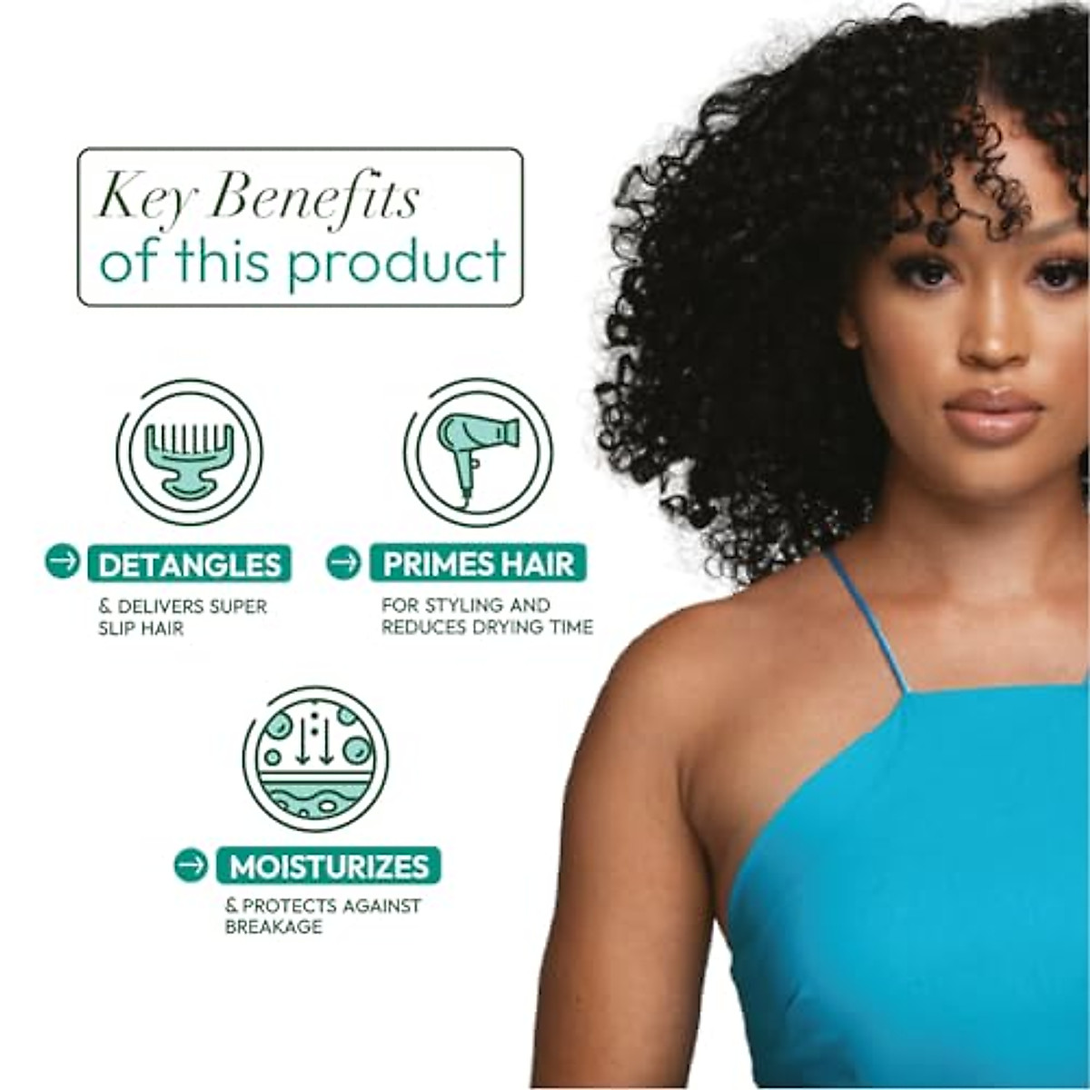 ORS Olive Oil Max Moisture Leave-In Conditioner with Rice Water and Electrolytes for Supercharged Hair Hydration 16.0 Ounce (1)