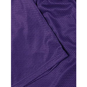 Hat and Beyond Mens Mesh Shorts Elastic Sports Gym Performance Workout Boxing Jersey Basketball Pants (Medium, 1ih01_Purple)