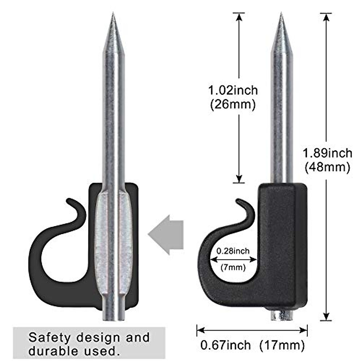 SELEWARE 20 Pieces Q-Hanger, Home Christmas Lights Hanger Hooks for Easy Release Outdoor Wire and Fairy Lights, Heavy Duty 40 LB Capacity