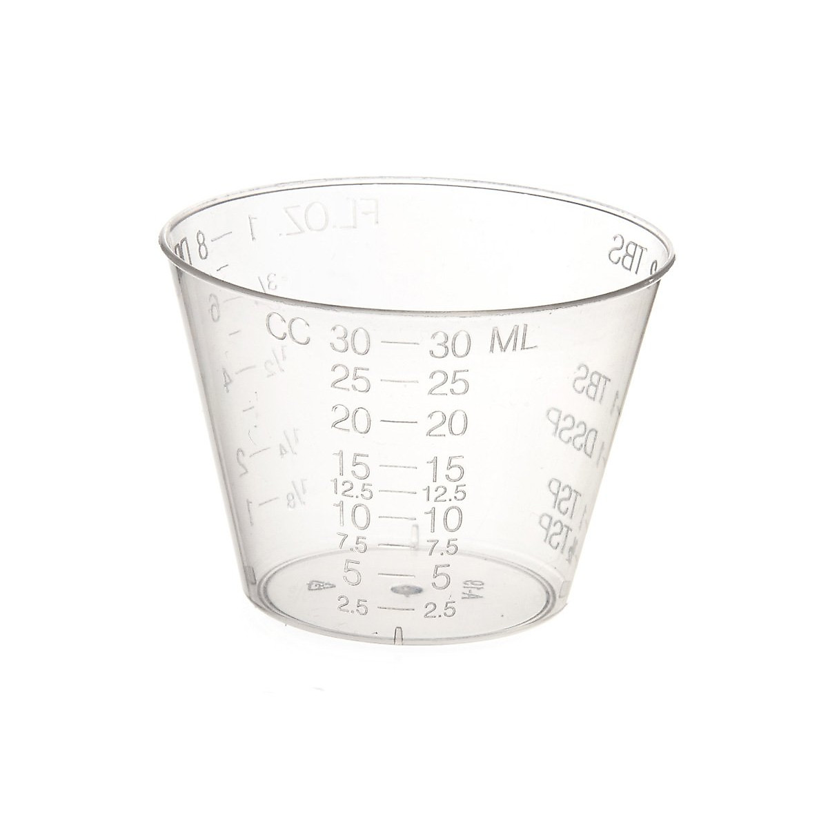 Non-Sterile Graduated Plastic Medicine Cups, 100 Count