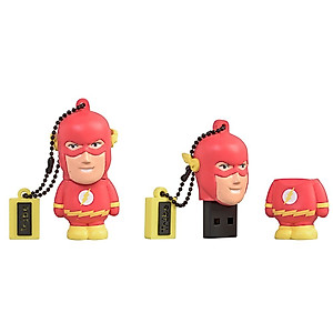 Tribe DC Comics Warner Bros. Pendrive Figure 8 GB Funny USB Flash Drive 2.0, Keyholder Key Ring, Flash (FD031406),Red