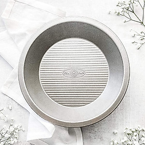 USA Pan Bakeware Aluminized Steel Commercial Pie Pan, Set of 2, Silver