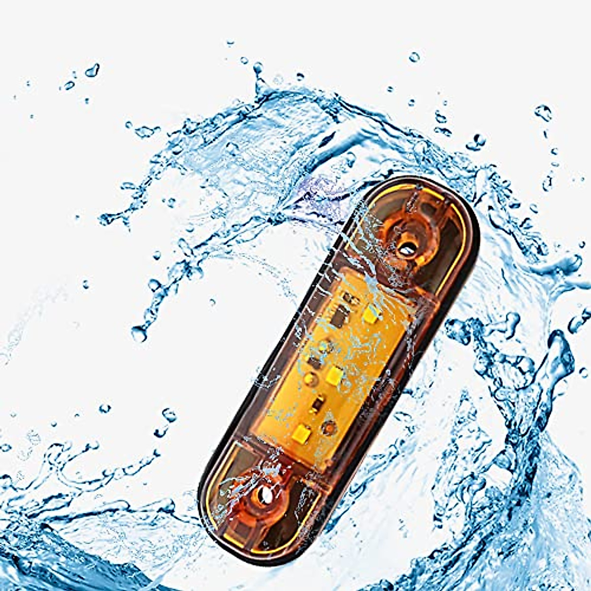 ACSUZ 10Pcs Truck Accesorios Trailer Car External Lights 12V 24V Warning Tail Light Signal Brake Lamps for Truck Trailer Lorry Bus,Green