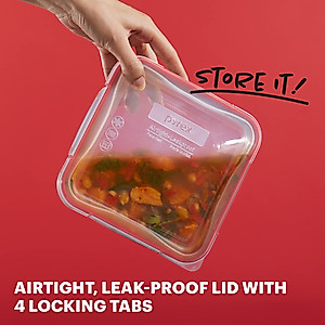 Pyrex Freshlock 10-Pieces 4-Cup Glass Food Storage Containers Set, Airtight & Leakproof Locking Lids, Freezer Dishwasher Microwave Safe