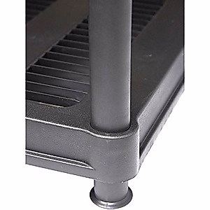 Astede Muscle Rack 36inw X 24ind X 56inh 4-shelf Resin Shelving Unit, Multi-use Storage Shelving Unit For Home Office Garage, Living Room, 600 Lb Capacity, Black