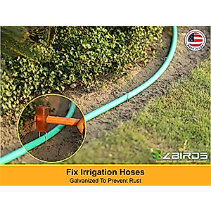 BzBirds USA Made 6 inch 11 Gauge Garden Landscape Staples Galvanized SOD Pins Lawn Stakes for Weed Barrier Fabric, Ground Cover, Holding Fence and Artificial Turf