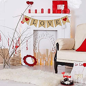 Love Burlap Banner | Valentines Day Decorations | Valentines Garland | Valentine Photo Props | Engagement Banner Decorations | Wedding Banner Decorations | Anniversary Banner Decorations