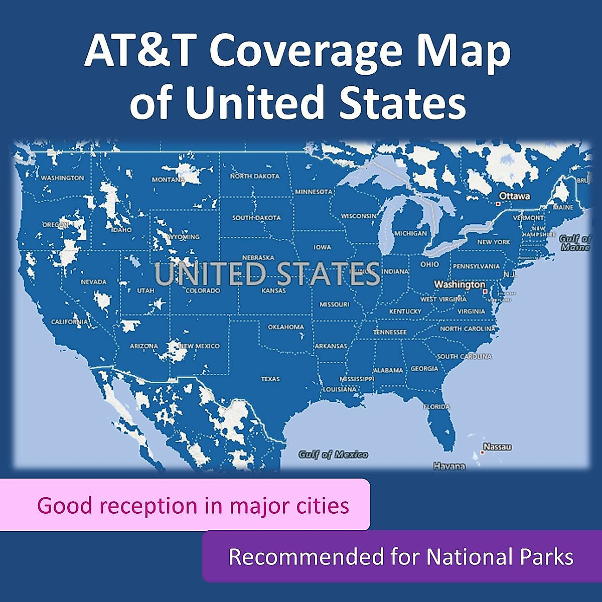 USA Canada Mexico AT&T Blank SIM Card | | for iPhone and Pixel only | Talk SMS Data | Triple Cut 3 in 1 Simcard - Standard Micro Nano | No Contract Cellphone Plan | USA Coverage