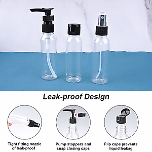 Cosywell Travel Size Bottles for Toiletries 13 Pack 2oz TSA Approved Toiletry Bottles Leak Proof Travel Kit for Women Men TSA Clear Toiletry Bag Shampoo Lotion Skincare Cosmetic Container