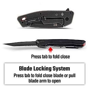 VANQUISH Folding Pocket Knife for Survival Hunting Camping Fishing Hiking Adventure Self Defense Small Utility Pocket Knives with Clips for Men/Women Dad Husband (6054)