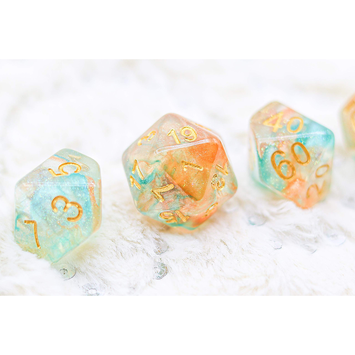 3DEGOS Spirt of Merlin Wizard DND Dice Set for Dungeons and Dragons Gifts, D&D, D and D, Pathfinder, Accessories, D20, Polyhedral, Resin Dice, Metal, Dice Tray, Tower, Bag, Box