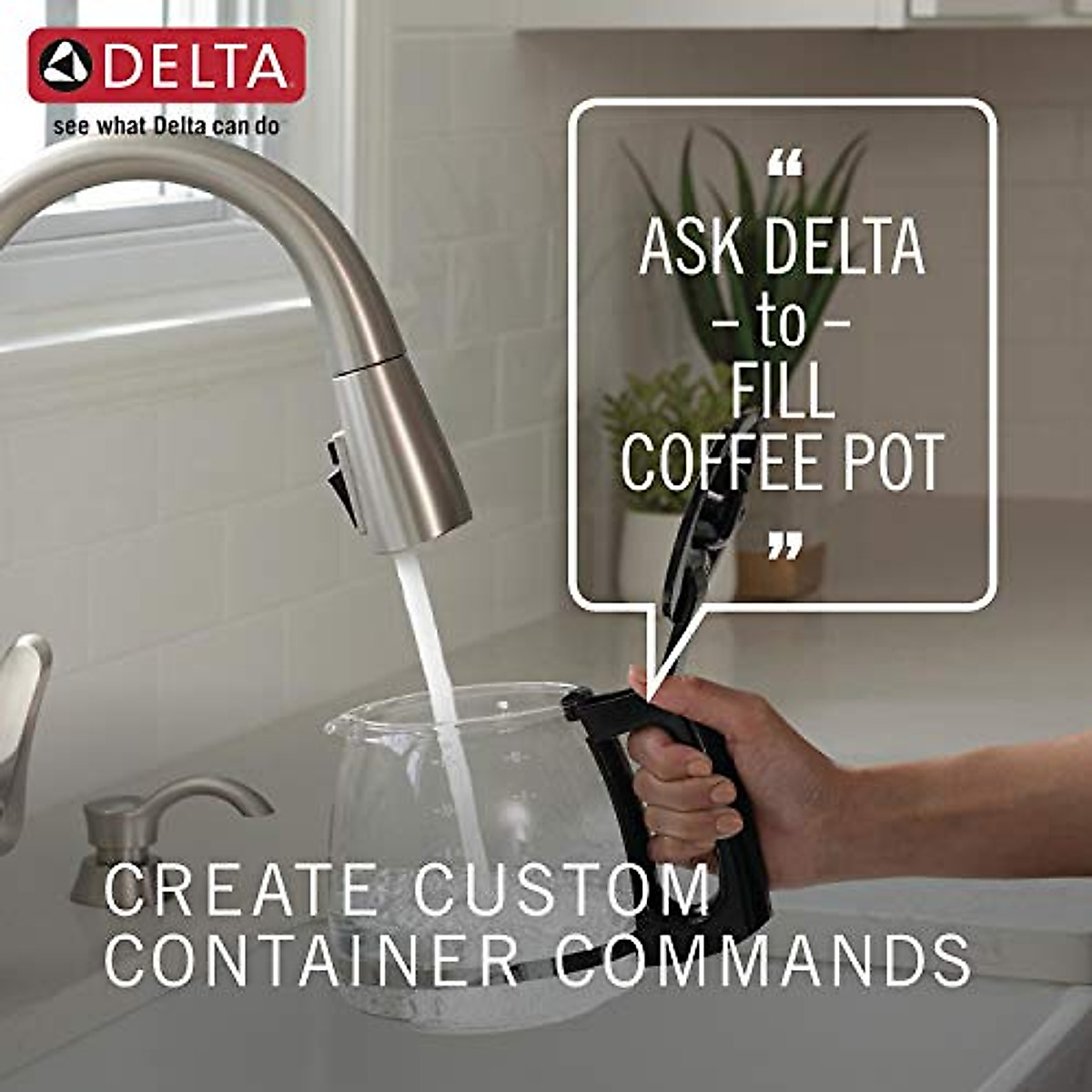 Delta Faucet Essa VoiceIQ Touchless Kitchen Faucets with Pull Down Sprayer, Smart Faucet, Alexa and Google Assistant Voice Activated, Kitchen Sink Faucet, Matte Black 9113TV-BL-DST