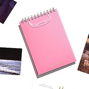 Yoment Top Spiral Notebooks Left Handed Notebooks Lined 6"x 9" College Ruled Waterproof Cover Notepad 160 Pages Spiral Notebook Durable Meeting Notebook for Work School Office Business,Pink