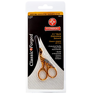 Classic Forged Stork Embroidery Scissors 3.5"-Gold