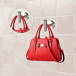 Kangdesi Bathroom Wall Towel Hooks, Coat Robe Clothes Hook (2 Pack), SUS304 Stainless Steel Brushed Hook Modern Wall Hook Holder for Kitchen Garage Hotel Wall Mounted