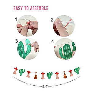 Final Fiesta Rose Gold Banner Garland Cactus Banner for Mexican Fiesta Bachelorette Party Decorations Supplies