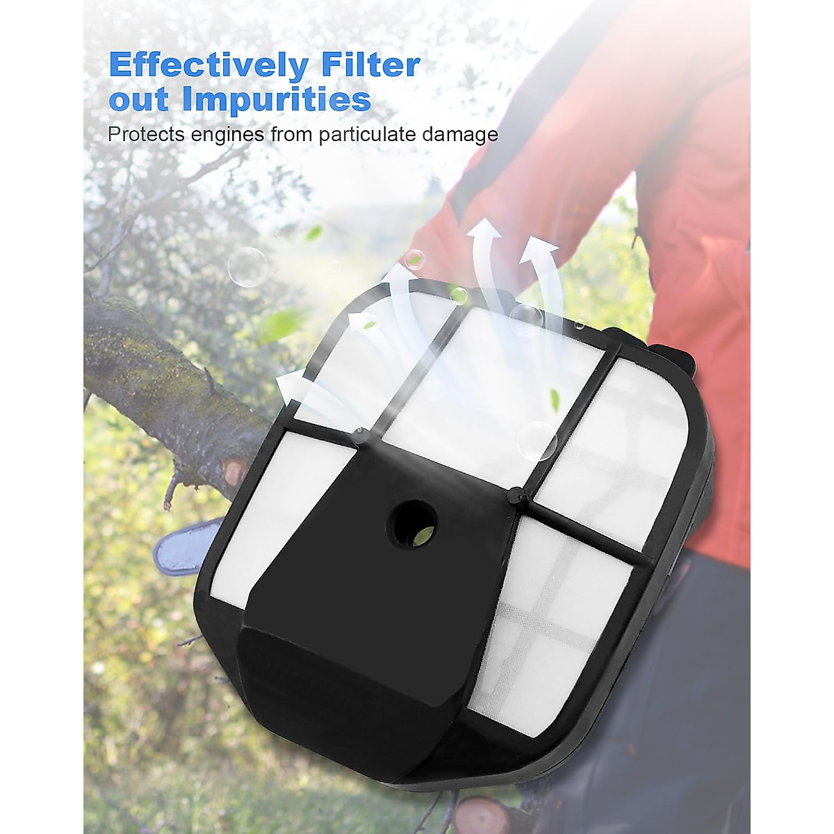 A226001090 Air Filter Fit for Echo Chainsaw CS390 CS501 491S 390SX 501SX, Air Filter Maintenance Tune-Up Kit, Replace 90174Y