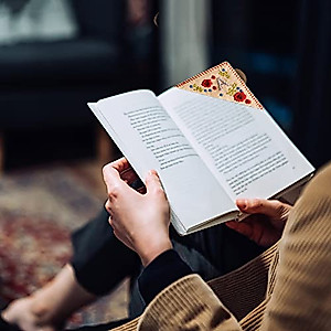 Personalized Hand Embroidered Corner Bookmark, Handmade Bookmark Cute Flower Letter Embroidery, Felt Triangle Page Corner Felt Triangle Bookmark for Book Lovers (J, Style 1)