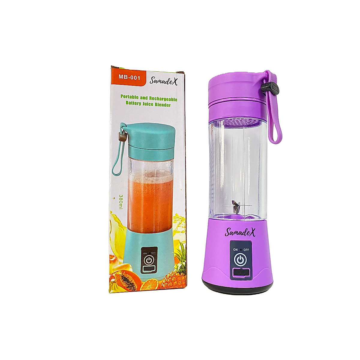 Portable Hand Held Blender for Shakes and Smoothies, Personal Blender for Protein with USB Rechargeable, 6-Point Stainless Steel Blades, 13oz Travel Cup for Gym, Car, Office, On the Go Blender