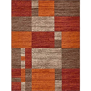 Unique Loom Autumn Collection Area Rug - Providence (9' x 12' 2" Rectangle, Multi/ Beige)