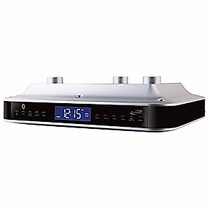 iLive Wireless Under Cabinet Bluetooth FM Radio, 9.09 X 7.32 X 2.44 Inches, Includes Mounting Hardware (IKB318S)