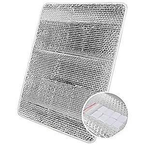 PetriStor 16 X 25 Sun Shield RV Reflective Door Window Cover Helps Protect Your RV from Harmful UV Rays and Regulates RV Temperature White