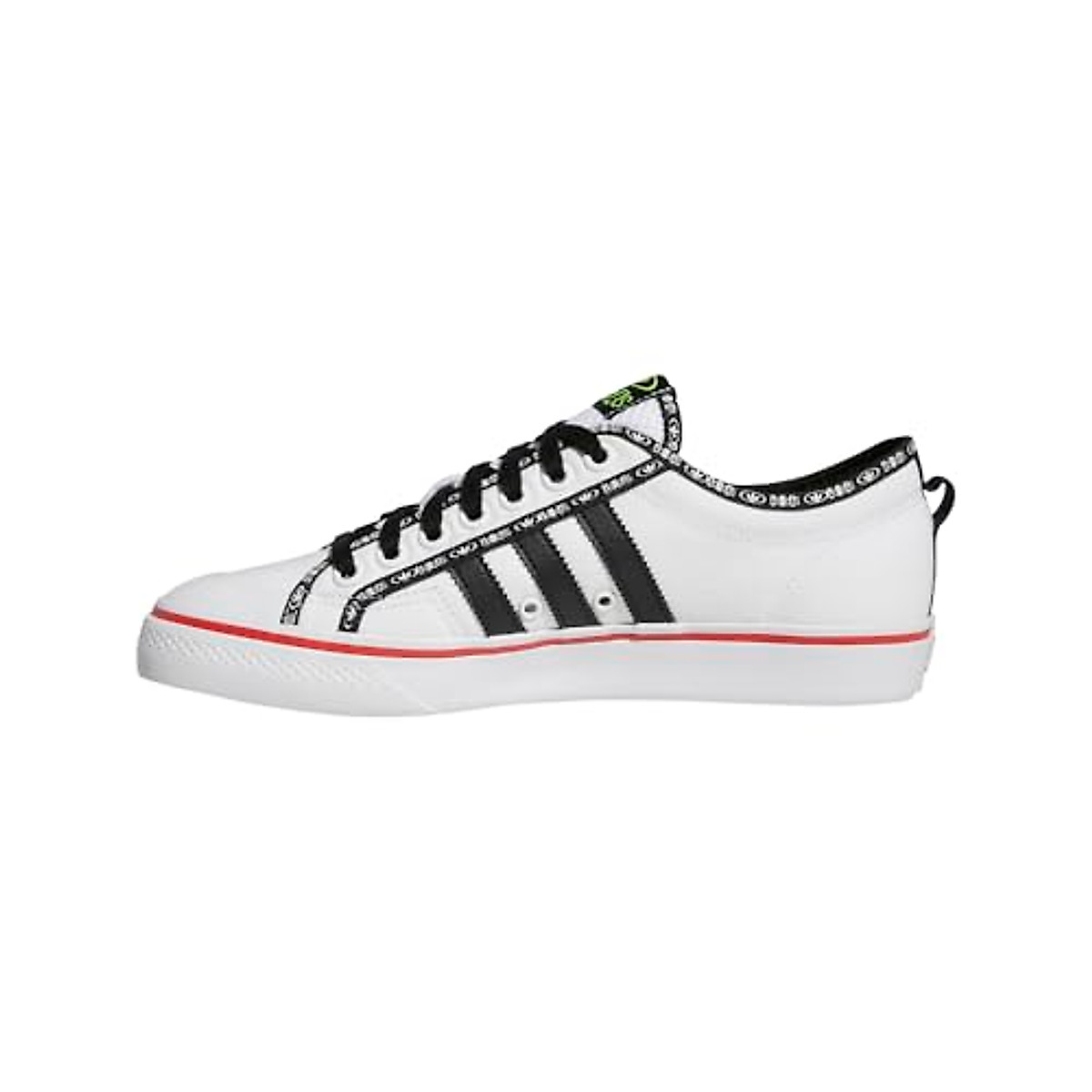 adidas Originals Men's Nizza Sneaker, White/Core Black/Vivid Red, 10
