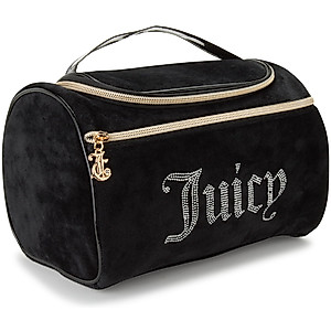 Juicy Couture Women's Cosmetics Bag - Hanging Travel Makeup and Toiletries Small Duffel Bag, Black