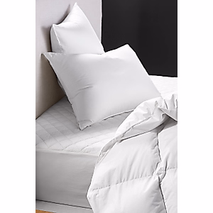 Coyuchi Organic Cotton Mattress Pad, King, Soft Cotton Mattress Cover, White