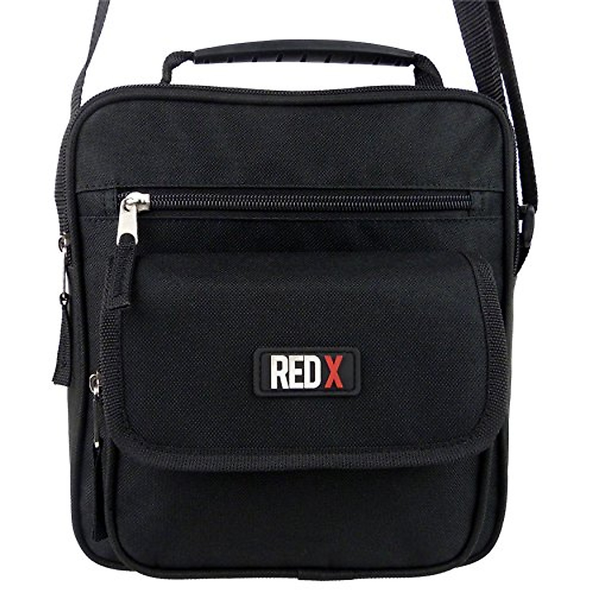 RED X Women's Red X Canvas Utility Cross Body Messenger Bag Travel Work Medium: (22Cm X 20Cm X 11Cm) Black
