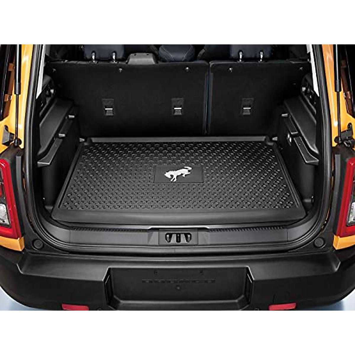 OEM Front ,Rear, & Cargo 5pc Black Rubber Floor Mat Liners for 2021-2022 Bronco Sport w/ Full Size Spare Tire