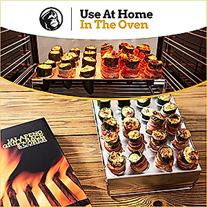 MOUNTAIN GRILLERS Jalapeno Popper Holder for Grill with Corer - Large 24 Hole Pepper Rack and Tray with Core Tool - Perfect Popper Griller & Cooker - Dishwasher & Oven Safe Pepper Corer Tool