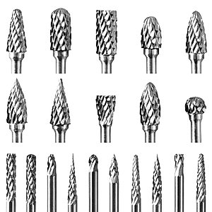 CaRoller Tungsten Carbide Burr Set, 1/8" Shank 20PC Double Cut Die Grinder Rotary Tool Cutting Burrs Set for Metal and Wood Working Carving, Engraving, Polishing, Grinding with Clear Storage Case