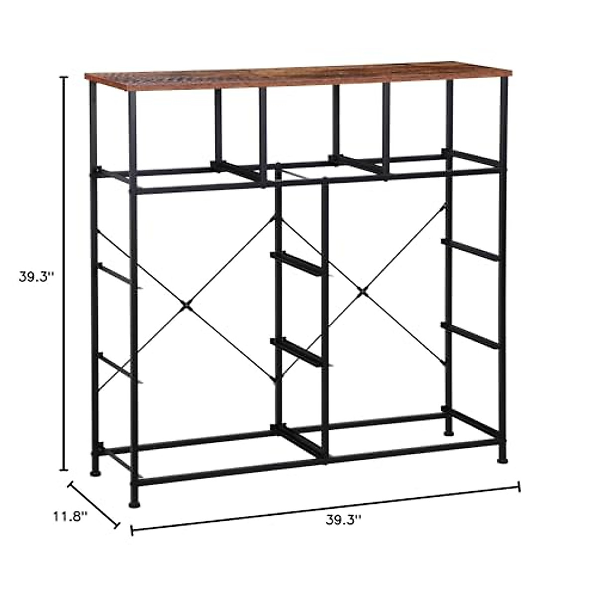 SUPER DEAL Dresser for Bedroom Fabric Dresser Storage Tower Tall Chest Organizer Unit with 9 Drawers for Living Room Nursery Entryway Closets, Steel Frame, Wood Top Rustic Brown