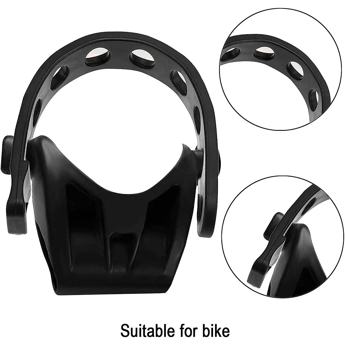 ASENDIWAY 6Pcs/Set Bike Rack Straps Replacement Bicycle Hitch Strap Cradle Bike Carrier Mount Rubber Strap Black Spare Hooks Car Racks Accessories Truck Hitch Fit 1" Diameter Tubes