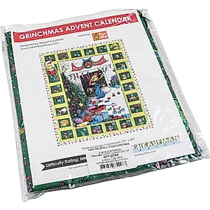 Dr. Seuss How the Grinch Stole Christmas Grinchmas Advent Calendar Quilt Kit Kaufman KITP-2219-6