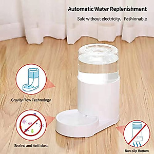 CZPET 3L Pet Water Dispenser Without Electricity Unplugged Automatic Water Bowl Dispenser Gravity Water Dispenser for Cats Water Self Feeder Dog Fountain Dogs Bowl Bottles for Kitten Puppy
