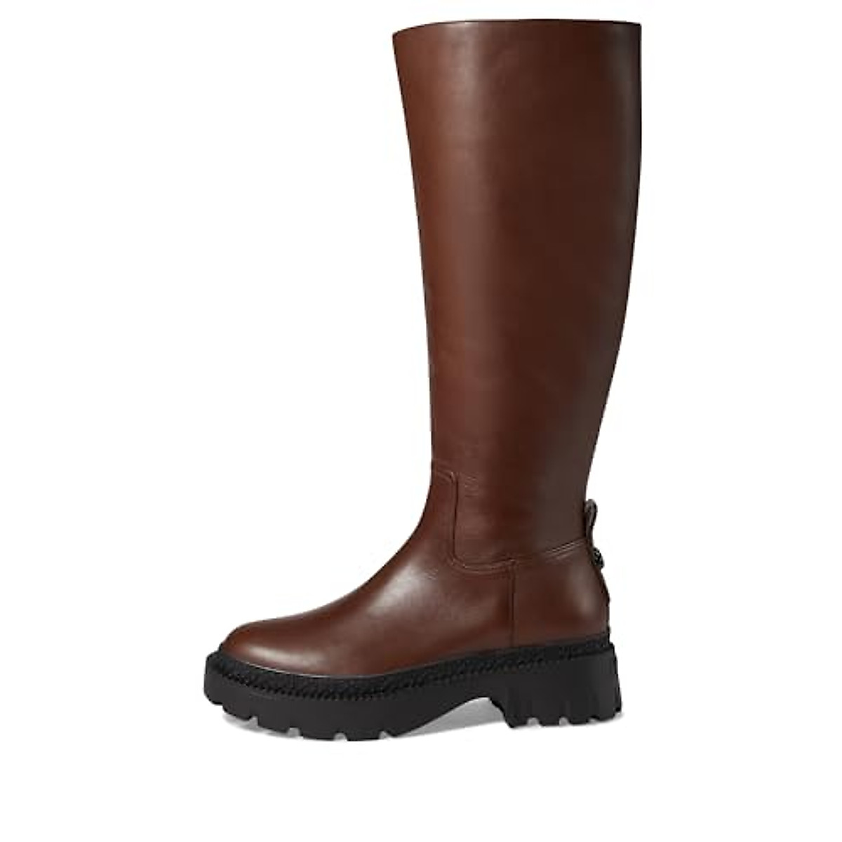 Coach Women's Julietta Leather Boot Knee High, Walnut, 8