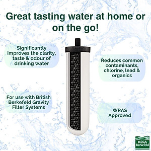 British Berkefeld Doulton ¦ W9121226 ¦ 7" Ultra Sterasyl ¦ Authentic Gravity Drinking Water Ceramic Replacement Candle Element Filter ¦ 8674 ¦ White ¦ (2 Pack) [Energy Class A+]