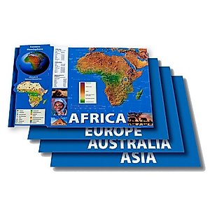 Carson Dellosa Mark Twain Eastern Hemisphere Maps Bulletin Board Set (410055)