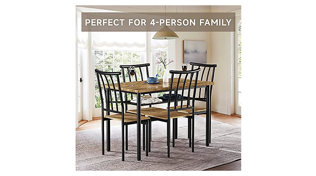 IDEALHOUSE 5 Piece Dining Table Set for 4