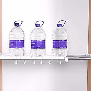 DOITOOL Expandable Closet Tension Shelf Storage Rack Adjustable Metal Storage Rack Cabinet Organizer DIY Divider Separator for Cabinet Wardrobe Cupboard Kitchen Bathroom, 13-20.86 inches