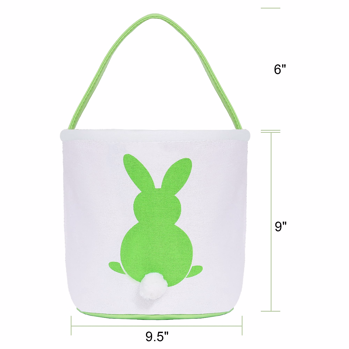 Easter Basket Plain Soft Cloth Bucket Bunny Egg Hunt Canvas Small Collapsible Cheap Bag Gift Bulk Empty