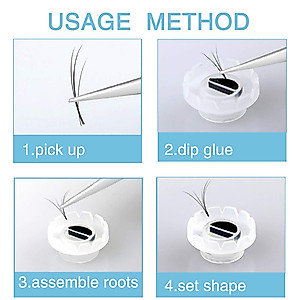 Eyelash Extension Supplies Lash Tray with 100 PCS Blooming Glue Cup Crystal Glass Acrylic Lash Tiles Strip Palett Holder Tools Jade Stone