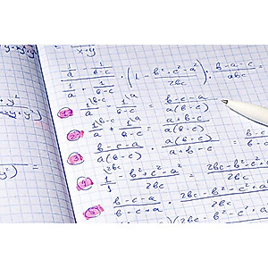 Quad Ruled Composition Book Notebook, 4 Pack, Hardcover 4x4 Graph Ruled Paper, 80 Sheets, 9.75" x 7.5", by Better Office Products, Black Cover, 4 Pack