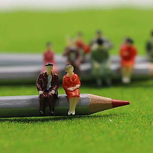 60pcs All Seated 1:87 Painted Figures Passenger HO Scale Sitting People P87S Assorted Poses Model Layout