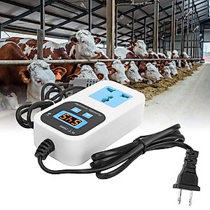 Digital Humidity Controller WT‑2000 110‑220V 0%~99%RH with Humidity Sensor Humidify Dehumidification Switch Socket 0.1%RH Accuracy(US Plug)