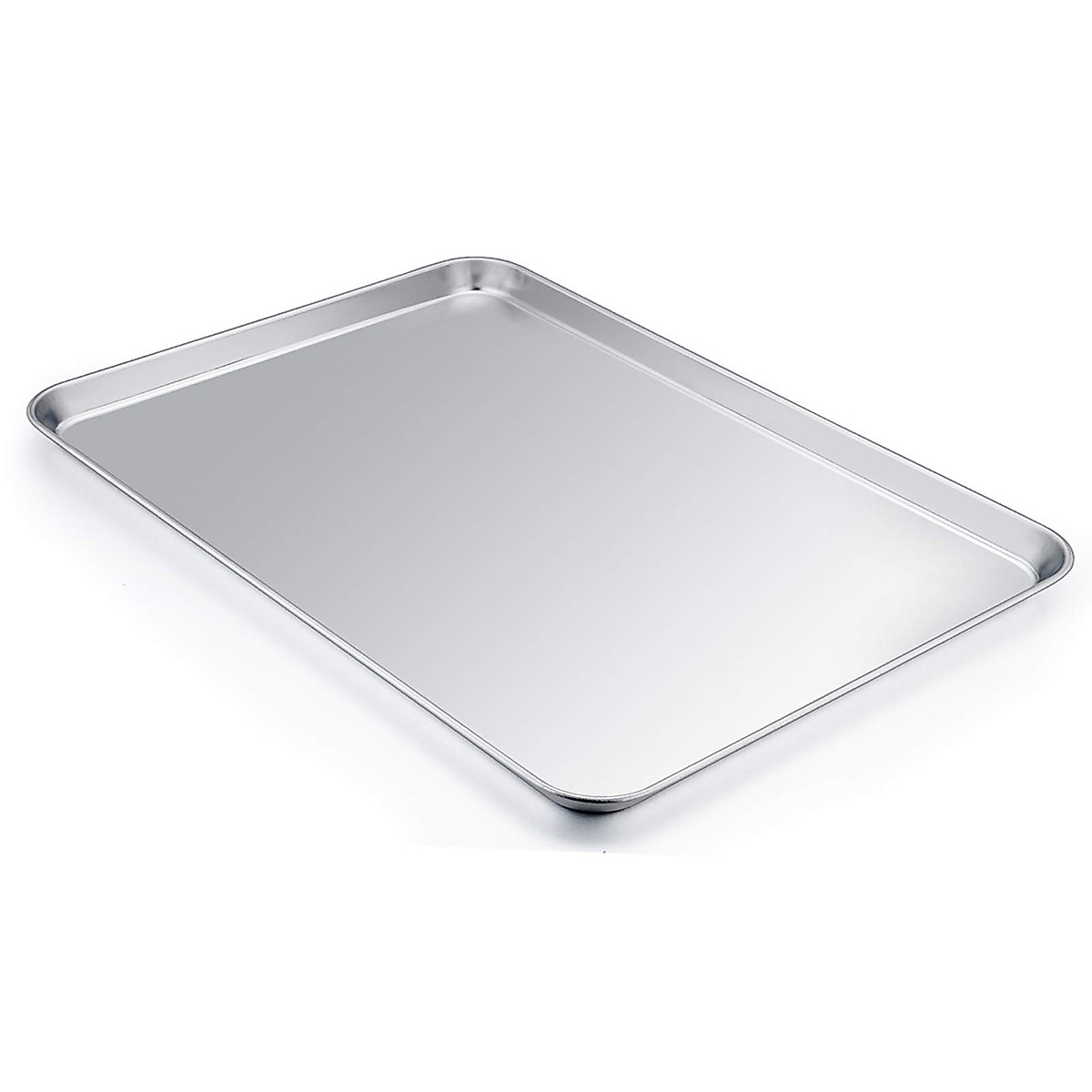 TeamFar Baking Sheet, 20’’×14’’×1’’, Cookie Sheet Half Sheet Baking Pans Stainless Steel, Non Toxic & Healthy, Heavy Duty & Thick Gauge, Mirror Finish & Dishwasher Safe - 2 Piece